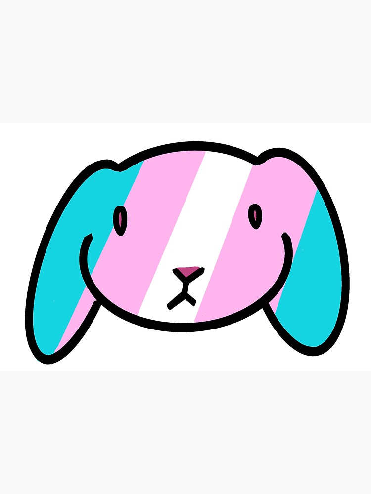 "trans pride flag bunny rabbit" Sticker for Sale by pigeontaxi | Redbubble