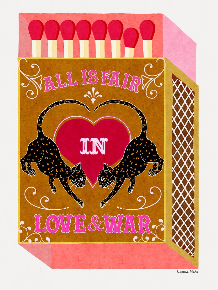 "All is Fair in Love & War Vintage Matchbox Mustard & Pink Palette with ...