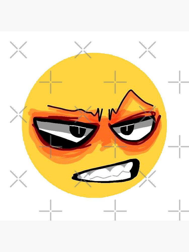 "Angry Cursed Emoji TikTok MEME Face" Pin for Sale by CursedEmoji ...