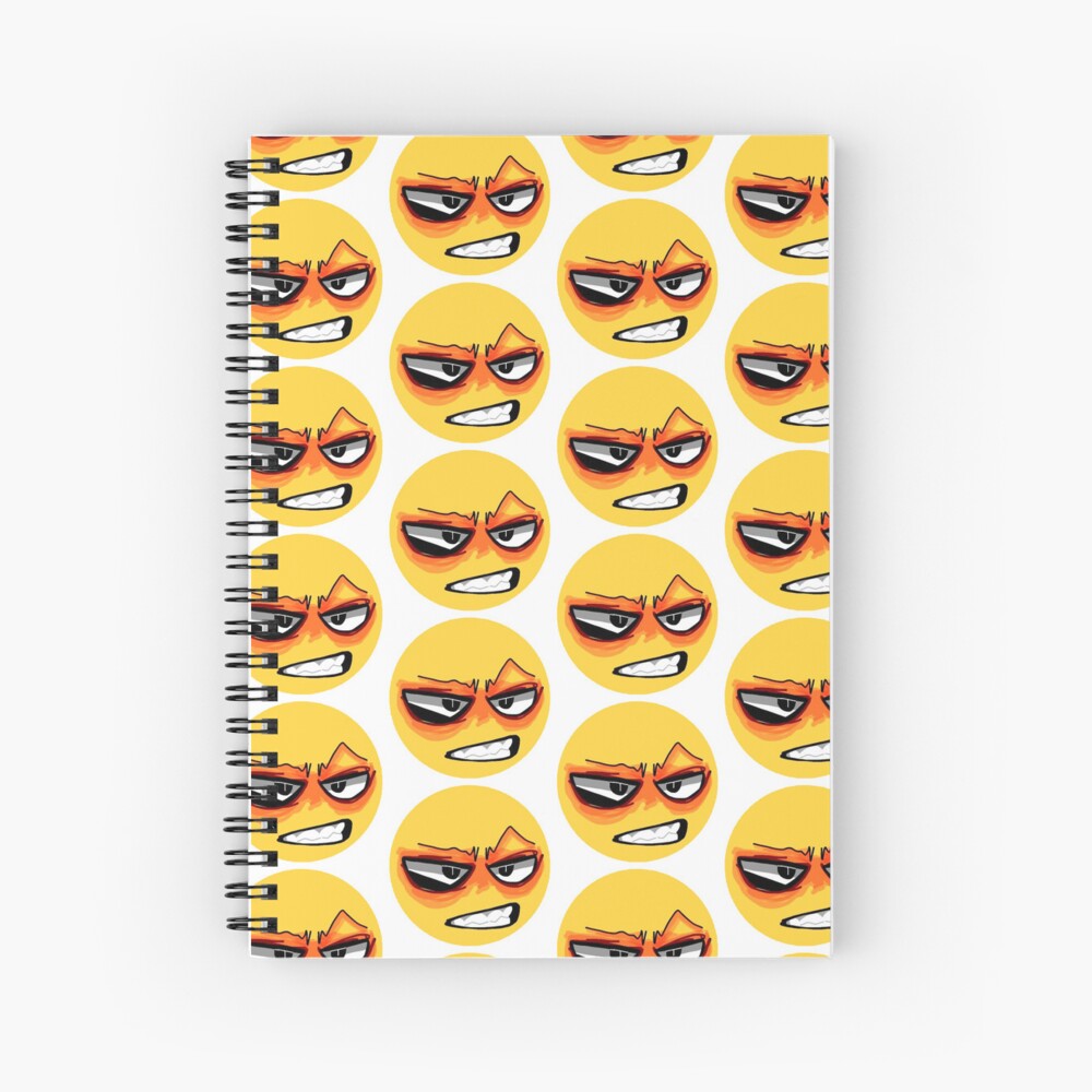 "Angry Cursed Emoji TikTok MEME Face" Spiral Notebook for Sale by ...
