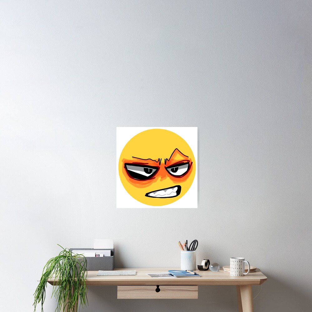 "Angry Cursed Emoji TikTok MEME Face" Poster for Sale by CursedEmoji ...