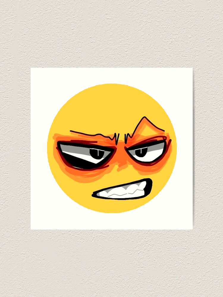 "Angry Cursed Emoji TikTok MEME Face" Art Print for Sale by CursedEmoji ...