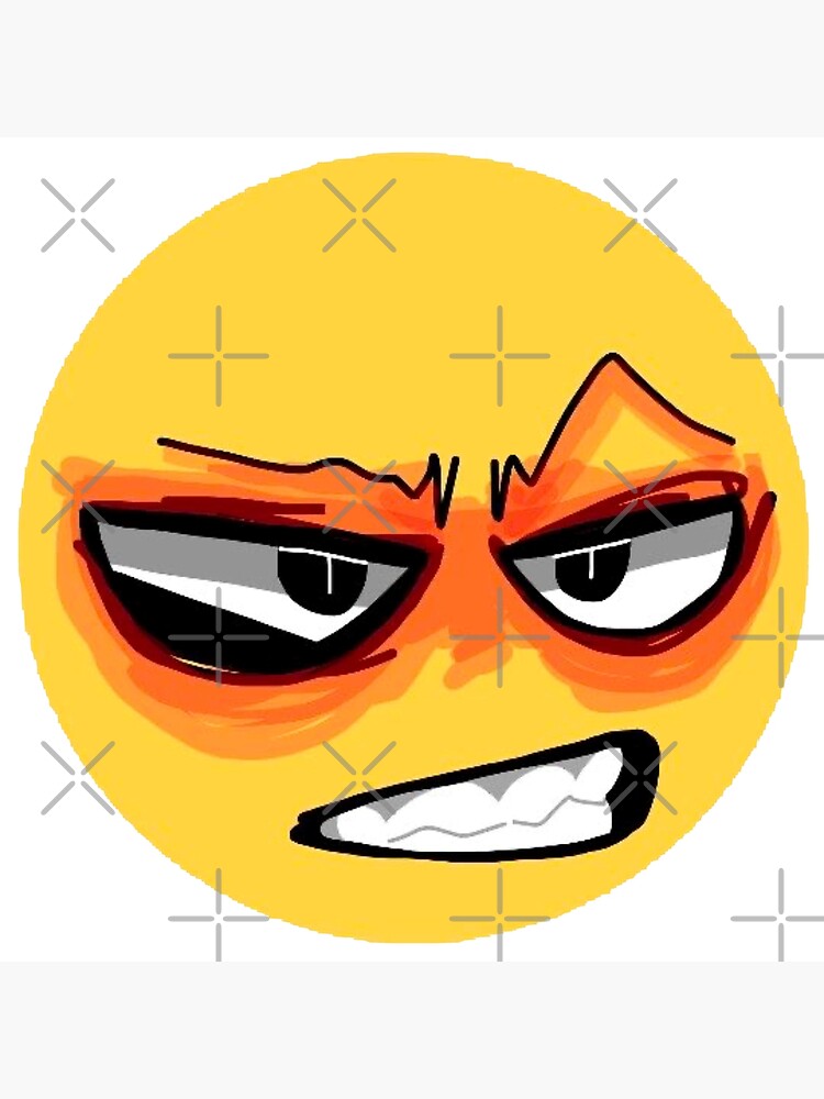 "Angry Cursed Emoji TikTok MEME Face" Poster for Sale by CursedEmoji ...