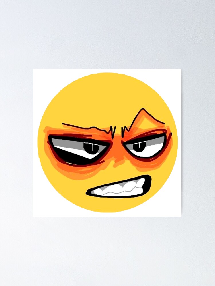 "Angry Cursed Emoji TikTok MEME Face" Poster for Sale by CursedEmoji ...