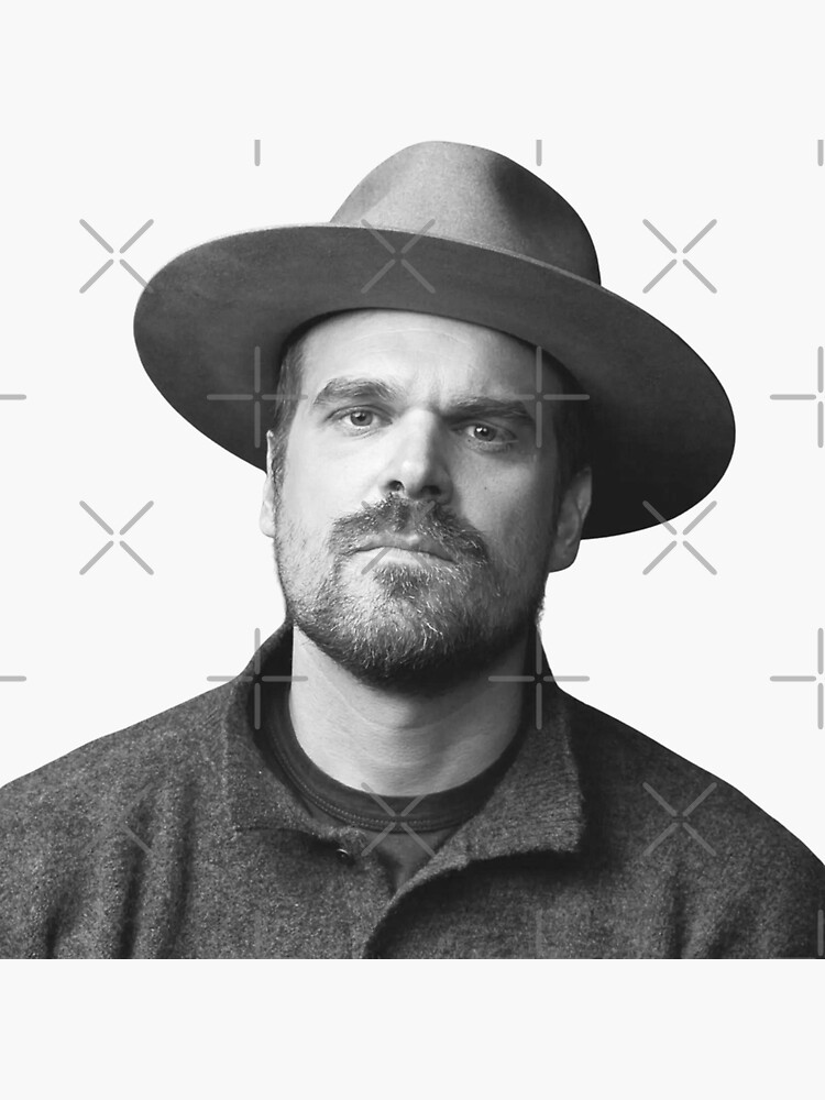 "Handsome Lonesome David Harbour" Sticker for Sale by ecdato | Redbubble