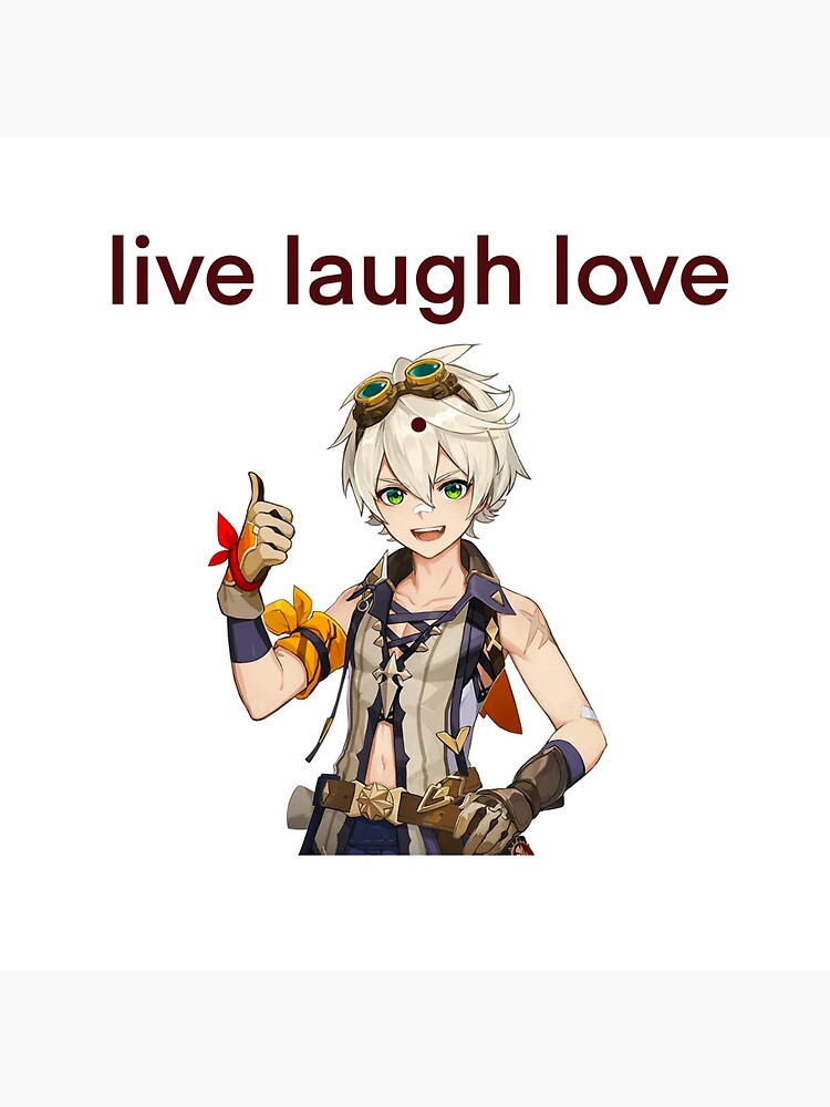 "genshin impact bennett live laugh love" Sticker for Sale by pigeontaxi ...