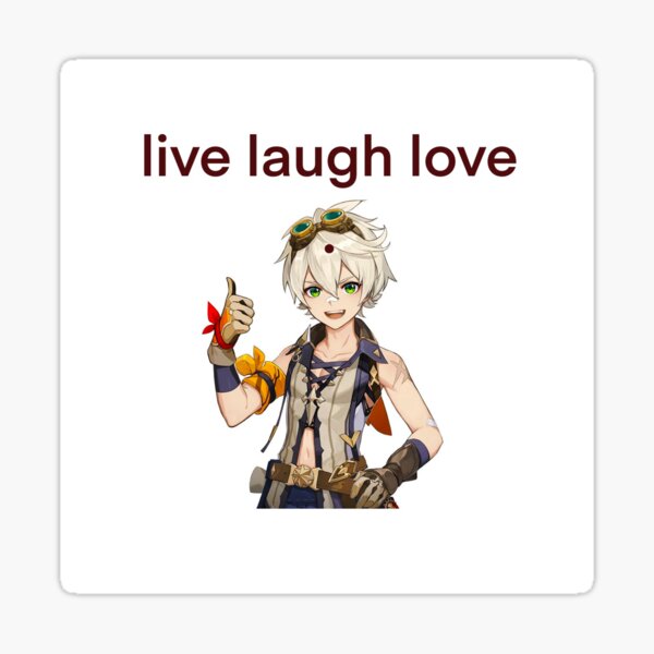 "genshin impact bennett live laugh love" Sticker for Sale by pigeontaxi ...