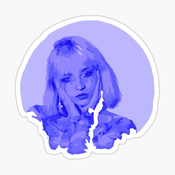 "blue girl" Sticker for Sale by BaSeArt21 | Redbubble