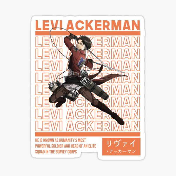 "Attack on titan- levi ackerman" Sticker for Sale by FawaSticker ...
