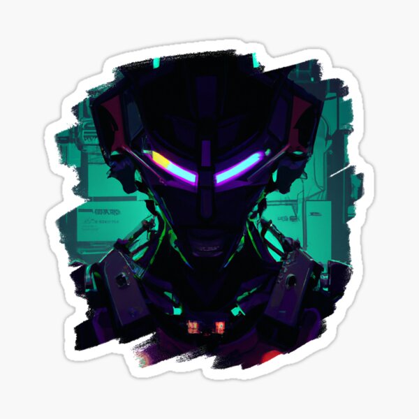 "Alien Cyborg Robot Cool Aliens Outer Space Robots" Sticker for Sale by ...