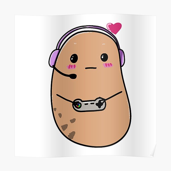 "Potato Gamer" Poster for Sale by velozstaraptor | Redbubble