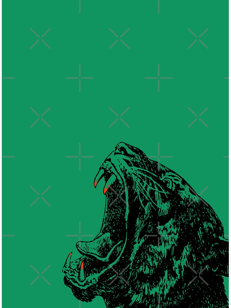 "Jaguar face in black colour so dangerous wild Animal" Sticker for Sale ...