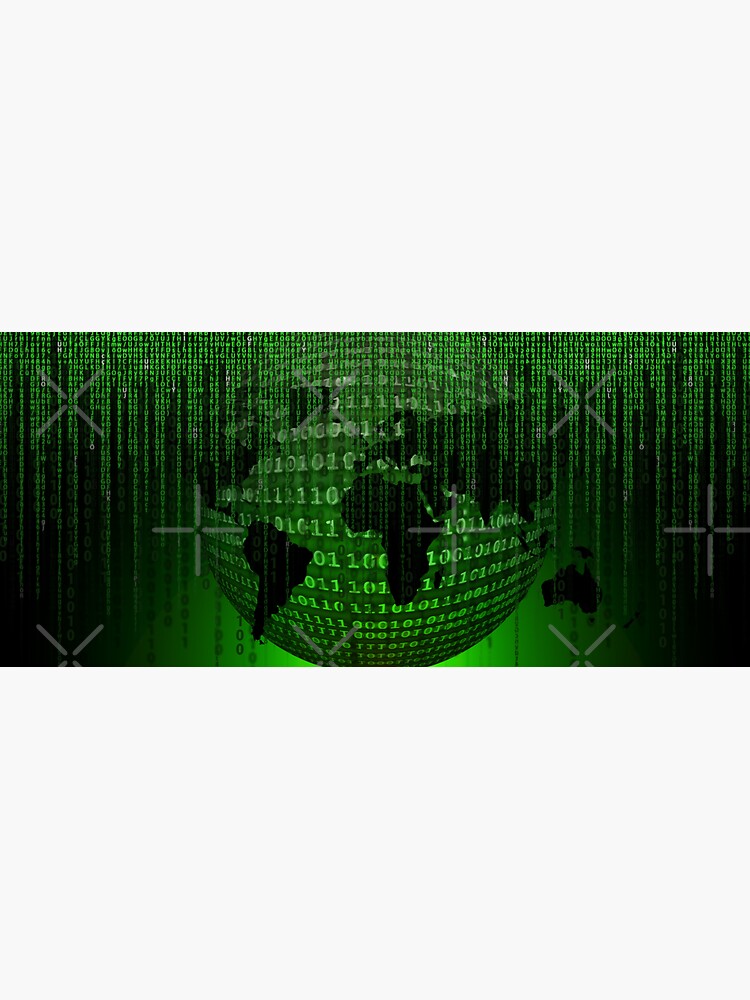 Binary Coding Neon Geometric Abstract The Matrix Of World Map Global Map Binary Code