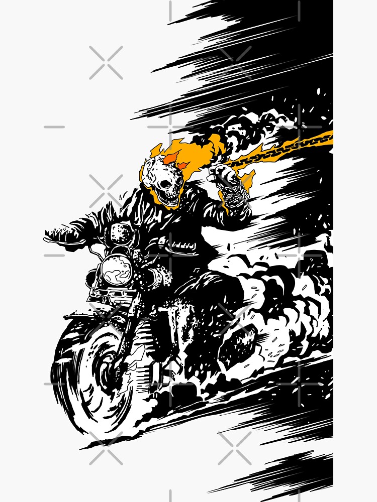 "Ghost Rider" Sticker for Sale by Vrutto | Redbubble