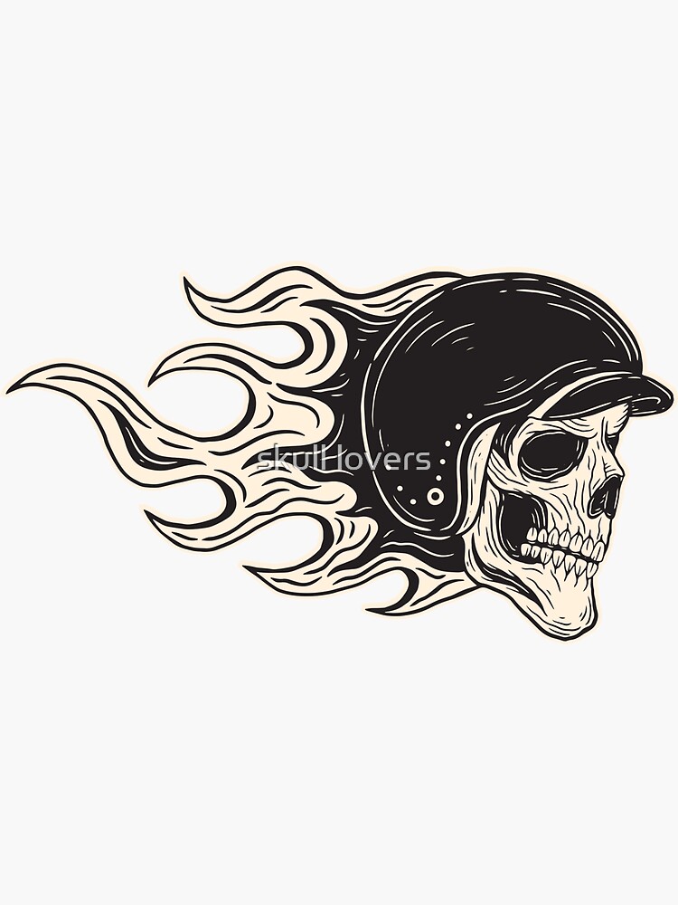 "Skull helmet" Sticker for Sale by aubstore | Redbubble