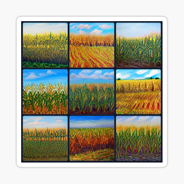 "Corn Field Pack" Sticker for Sale by CinderPress | Redbubble