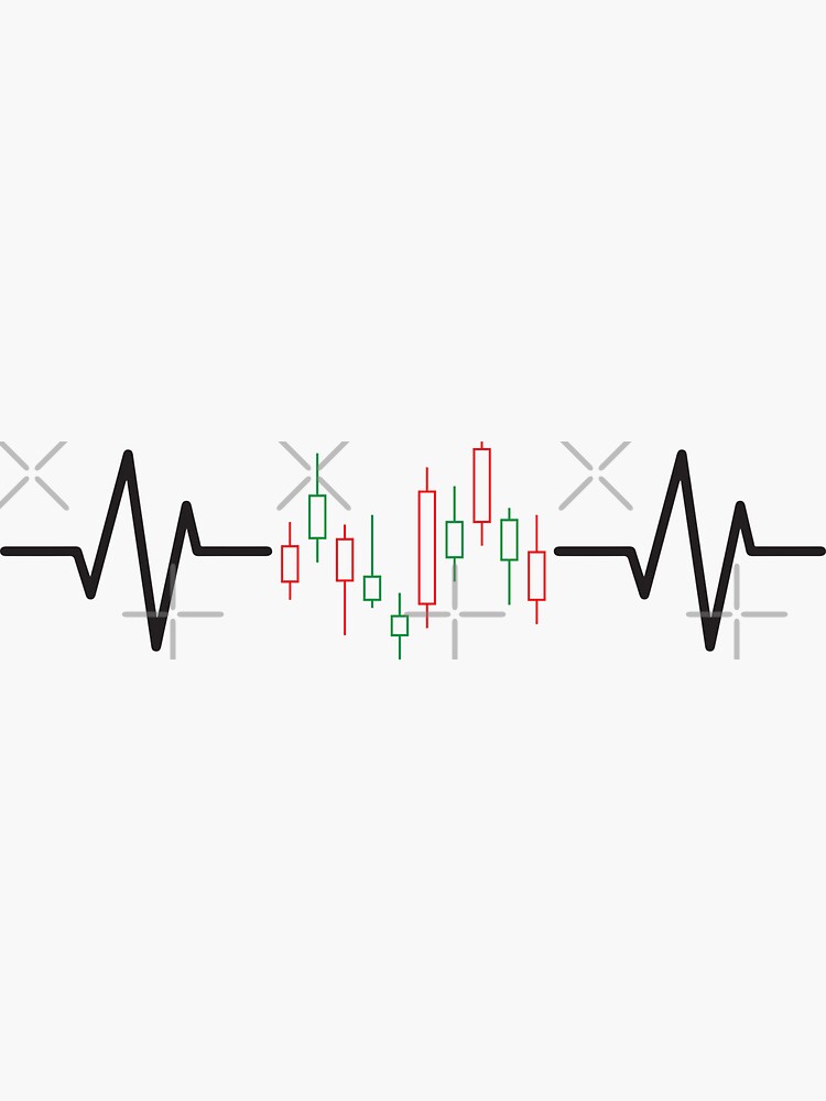 "Candlestick heartbeat" Sticker for Sale by Bookeymane | Redbubble