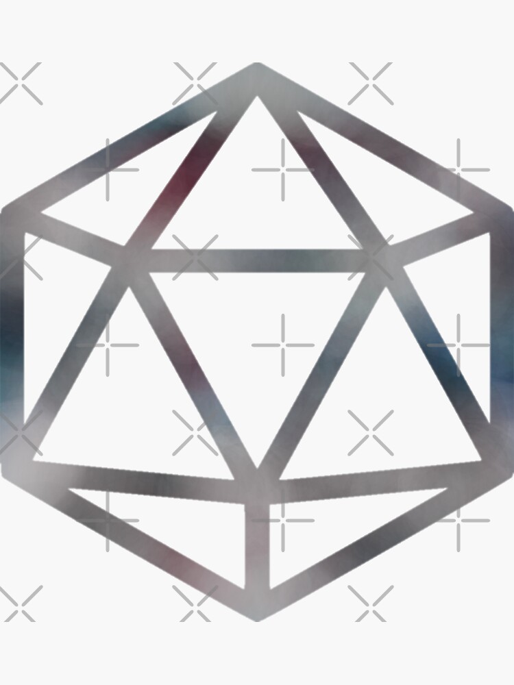 "Broken D20" Sticker for Sale by Dead1bird | Redbubble