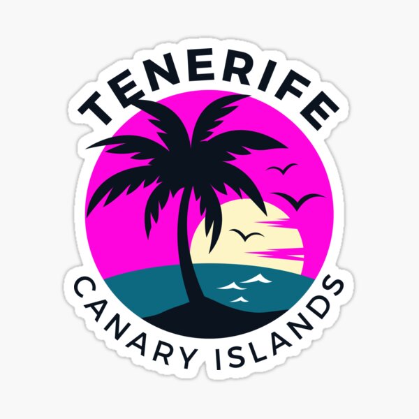 "Retro Tenerife Canary Islands" Sticker for Sale by dk82 | Redbubble