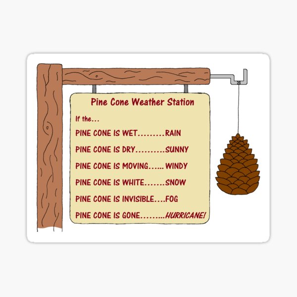 "Funny Weather Station Sign" Sticker for Sale by jsj17 | Redbubble