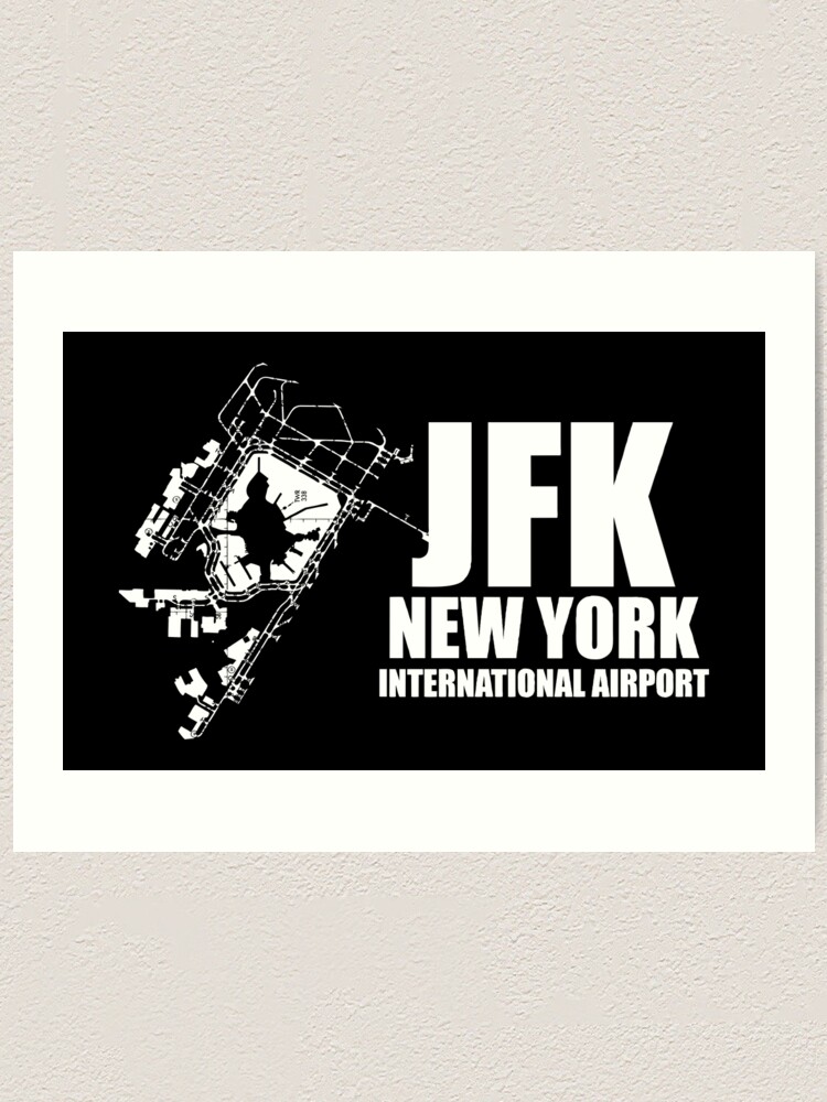 "JFK New York Airport Map Minimalist Design for Aviation Lovers" Art ...