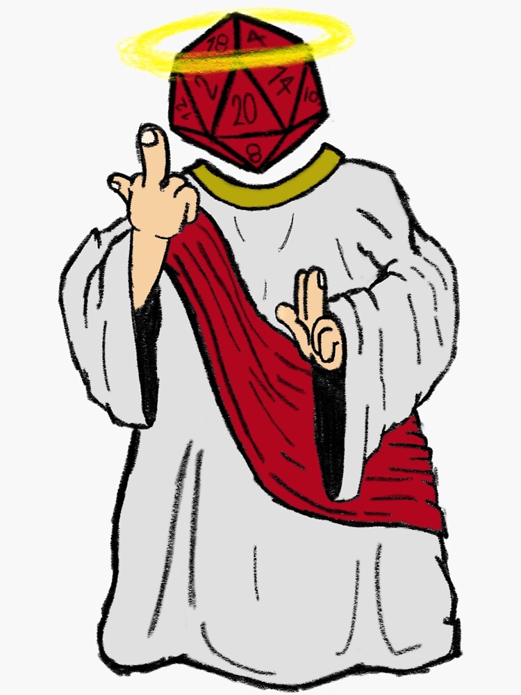 "RNGesus" Sticker for Sale by TheDurgy | Redbubble