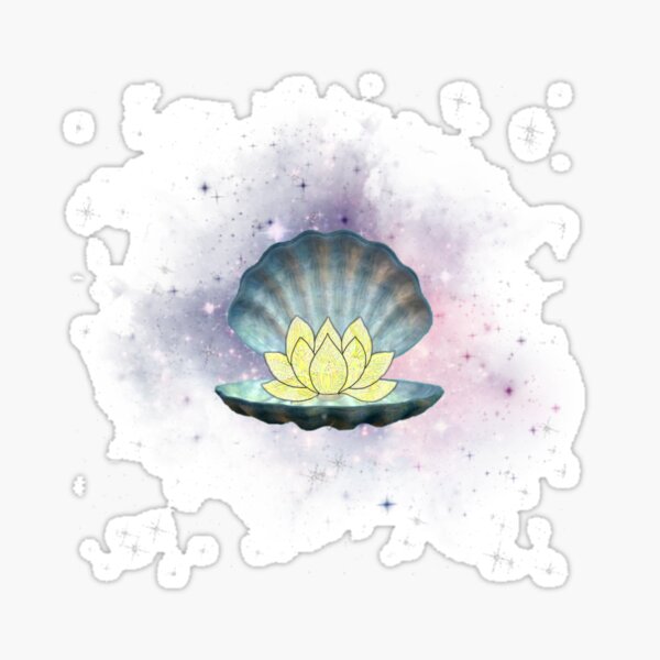 "The mysterious beautiful flower in the mussel" Sticker for Sale by ...