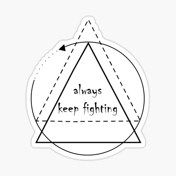 " always keep fighting" Sticker for Sale by StudentLuxLife | Redbubble