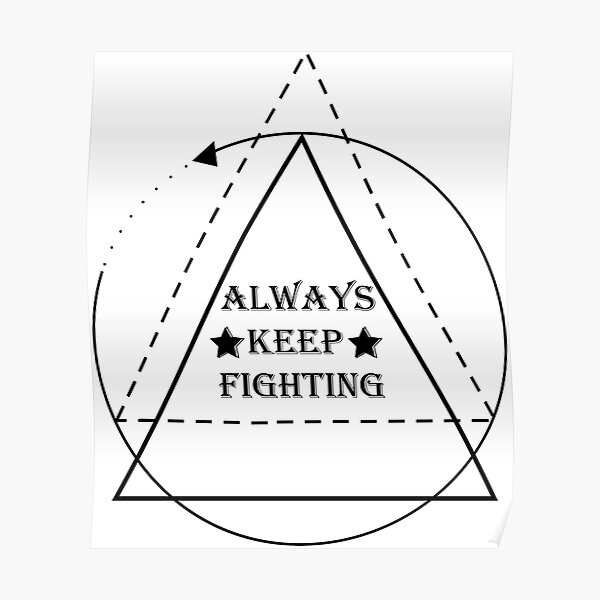 "always keep fighting" Poster for Sale by StudentLuxLife | Redbubble