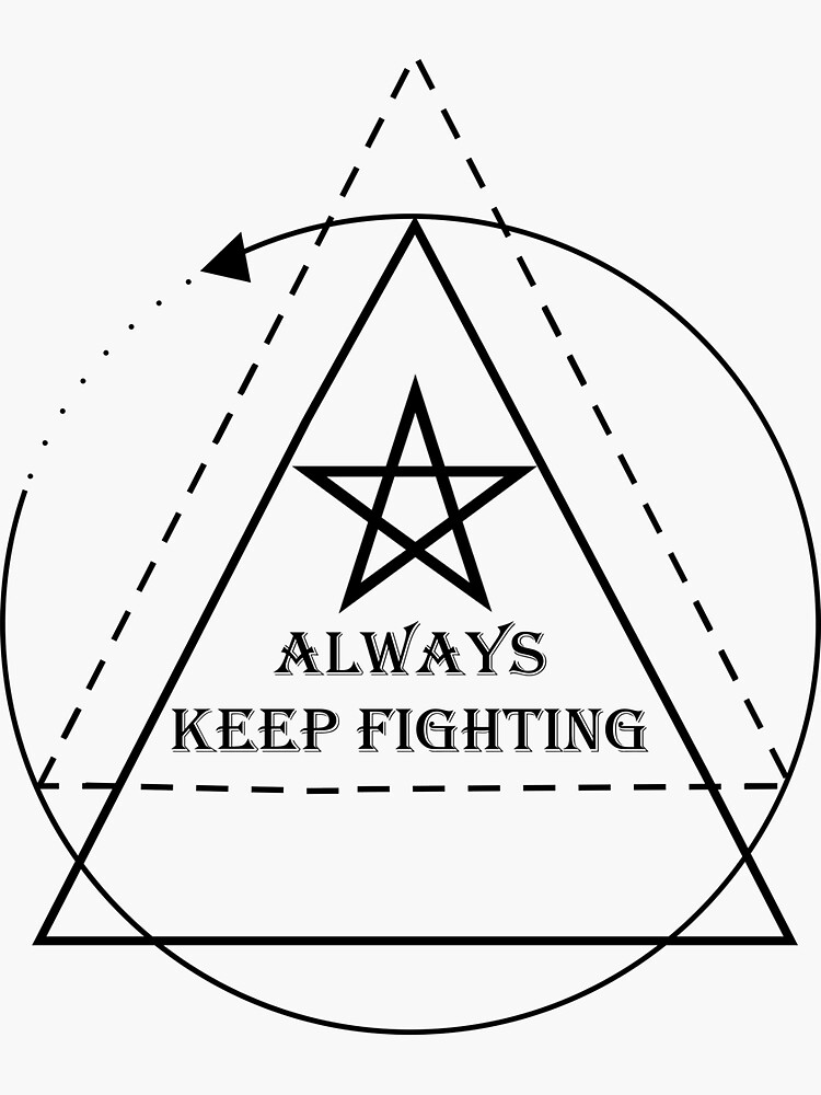 "always keep fighting" Sticker for Sale by StudentLuxLife | Redbubble