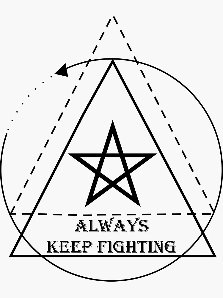 "always keep fighting" Sticker for Sale by StudentLuxLife | Redbubble