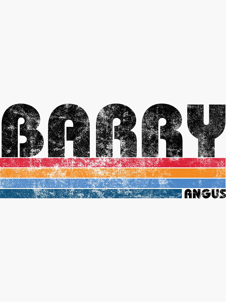 "Barry, Angus" Sticker for Sale by kestrelsalmon | Redbubble