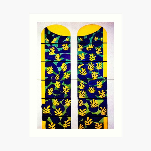 "Henri Matisse, tree of life stained glass behind the altar in the ...