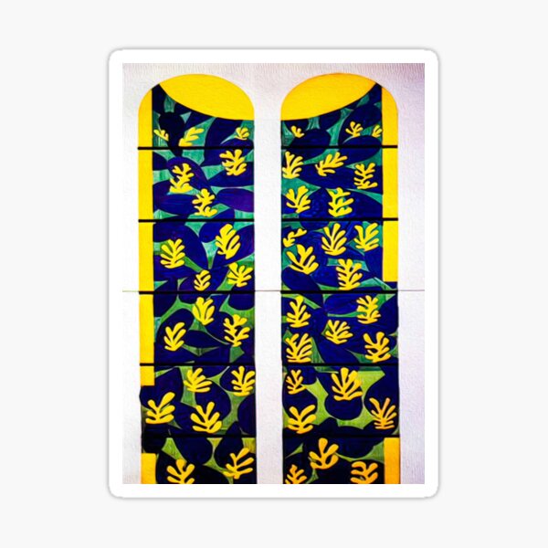"Henri Matisse, tree of life stained glass behind the altar in the ...