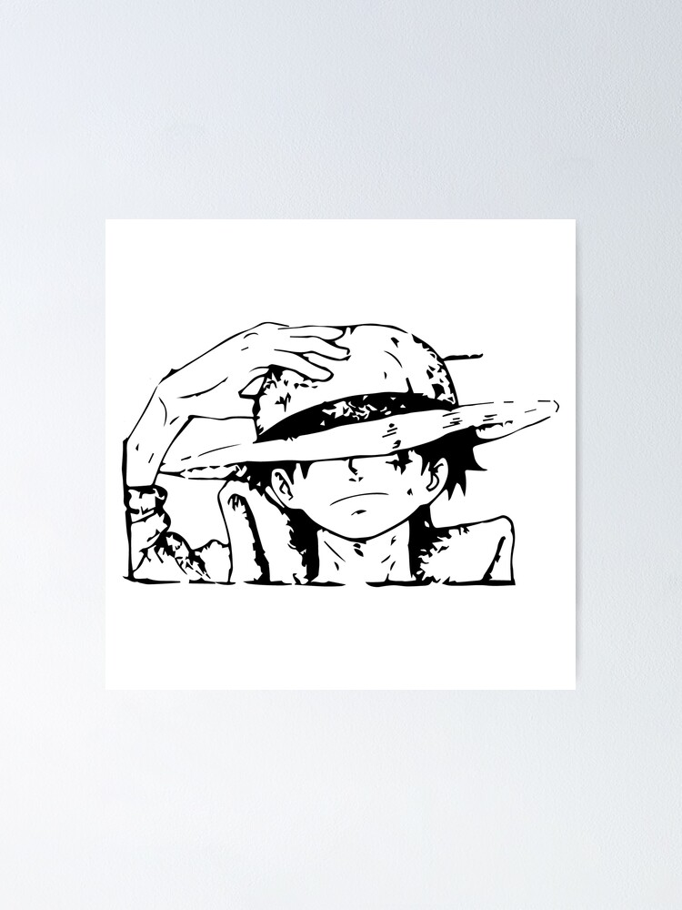 "luffy with his hat Monkey D. Luffy anime character manga graphic art ...