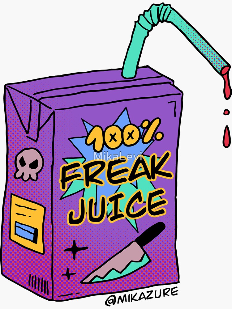 "Freak Juice" Sticker for Sale by MikaLevi | Redbubble