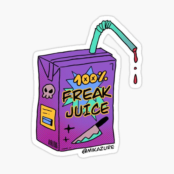 "Freak Juice" Sticker for Sale by MikaLevi | Redbubble
