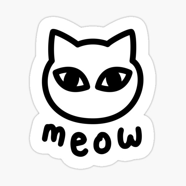 "Cat design meow meow" Sticker for Sale by NewDraftFabrics | Redbubble