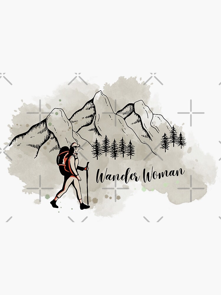 "Wander Woman in Nature" Sticker for Sale by Unlocked-Art | Redbubble