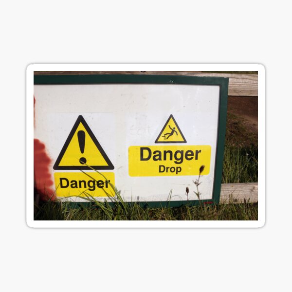 Pegatina «Señales de peligro» de pinkal | Redbubble