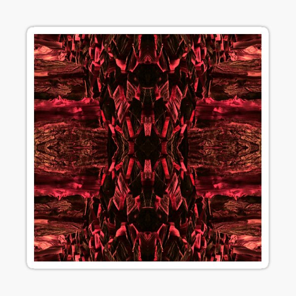 "Ruby Red Wood Pile" Sticker for Sale by SunshineWalker | Redbubble
