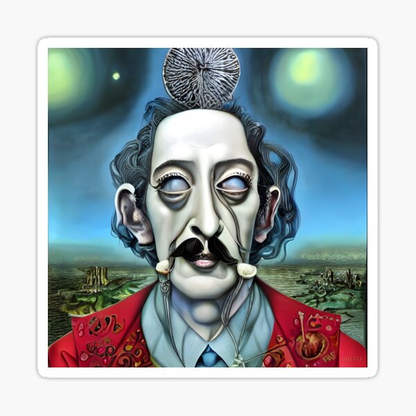 "Surreal Dali" Sticker for Sale by TooplesArt | Redbubble