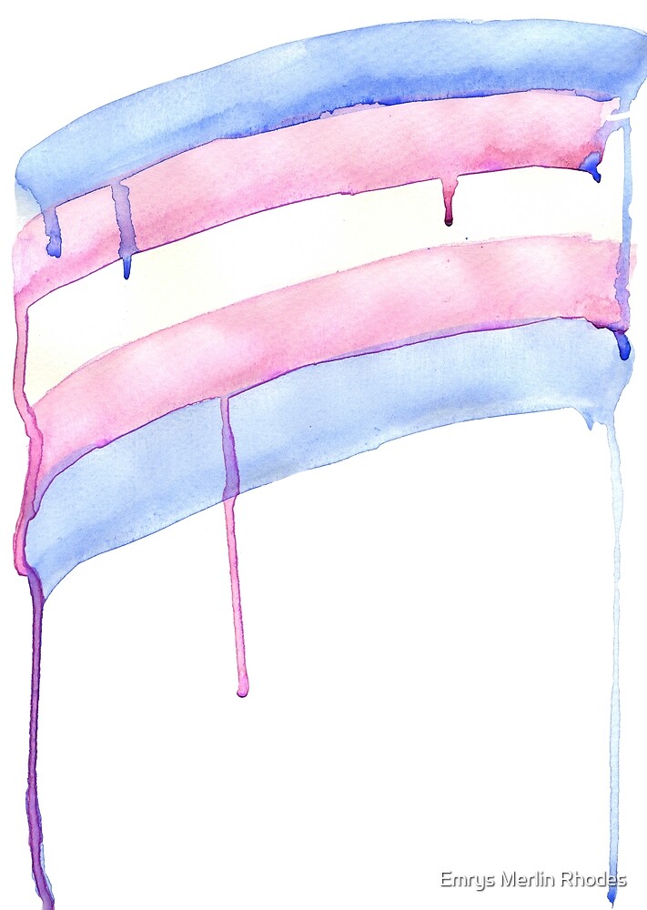 "Trans Flag Graffiti" by Emrys Merlin Rhodes | Redbubble