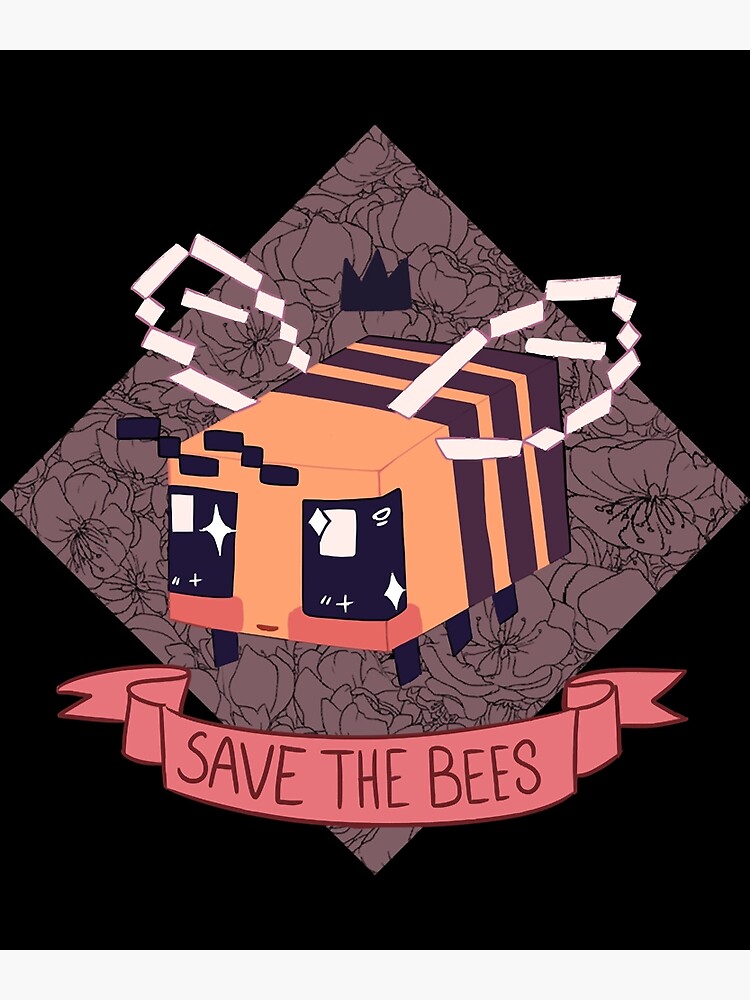 Save the Minecraft bees Premium Matte Vertical Poster sold by Neha ...