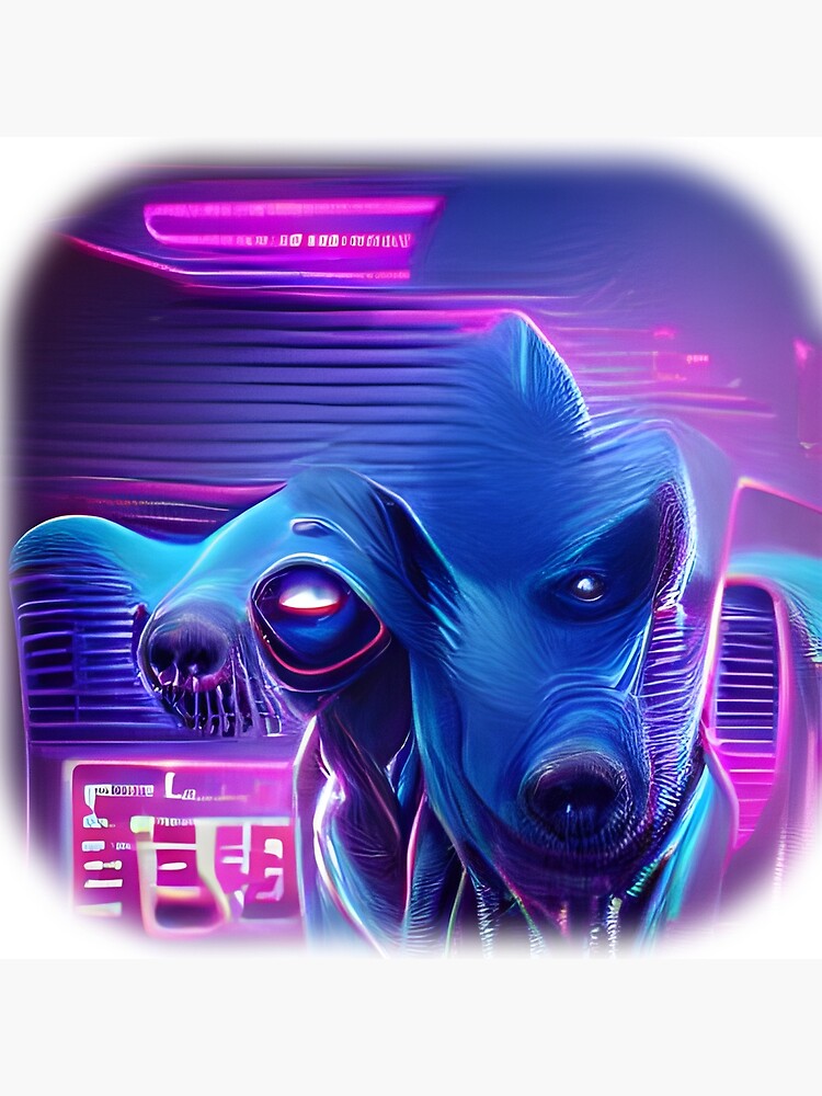 "Alien Dog" Poster for Sale by ArtIntShop | Redbubble
