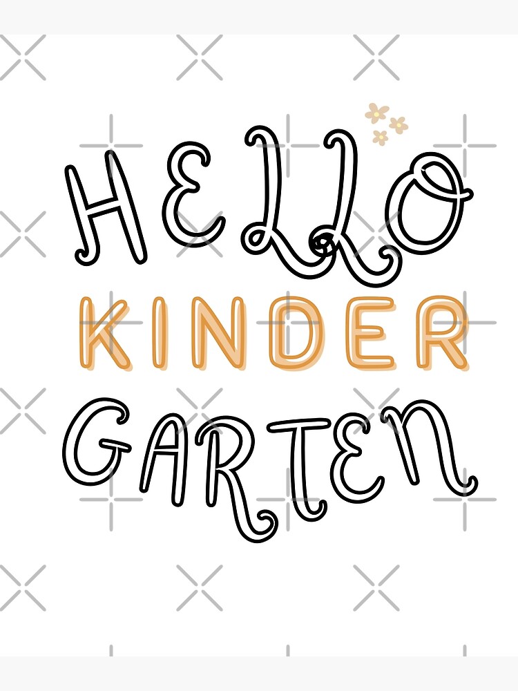 Lámina fotográfica «Hola, niños de jardín de infantes, niños y niñas de ...