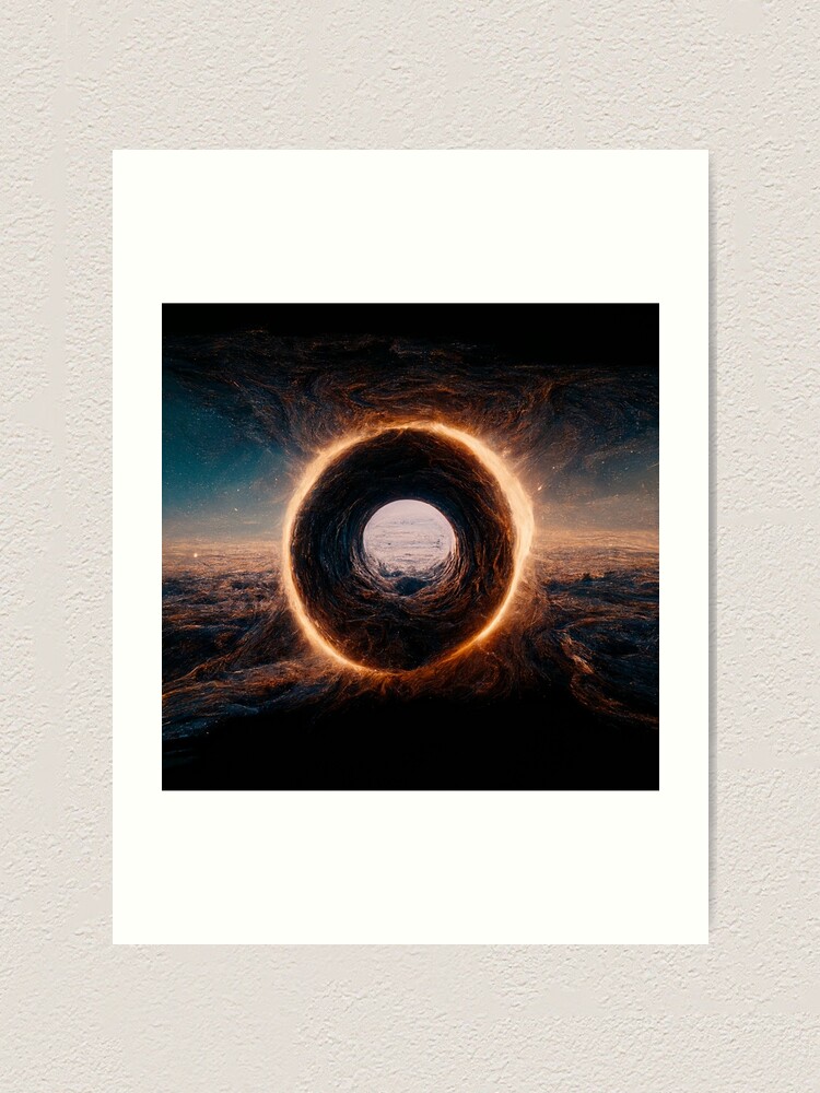 "Black Hole Art, 5D Sci-fi Interstellar Black Hole in the Galaxy" Art ...