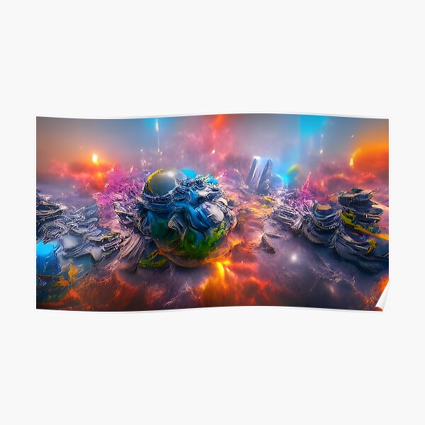 "Another Dimension" Poster for Sale by A-I-Generation | Redbubble