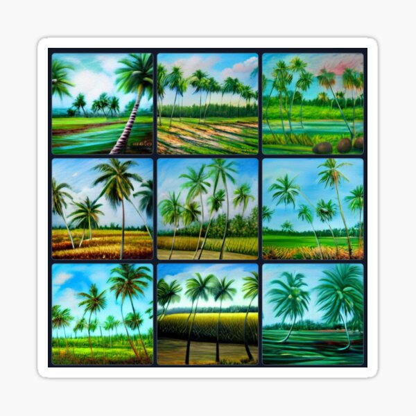 "Coconut Field Pack" Sticker for Sale by CinderPress | Redbubble