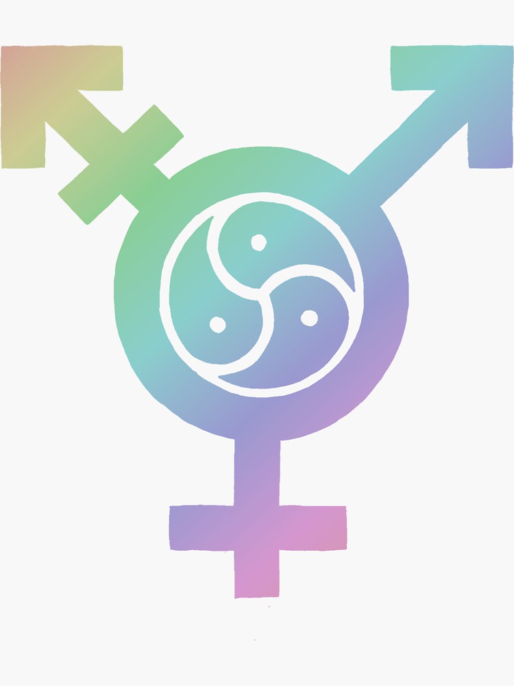 "Pastel Trans Kink Pride" Sticker for Sale by SpiralDragon | Redbubble
